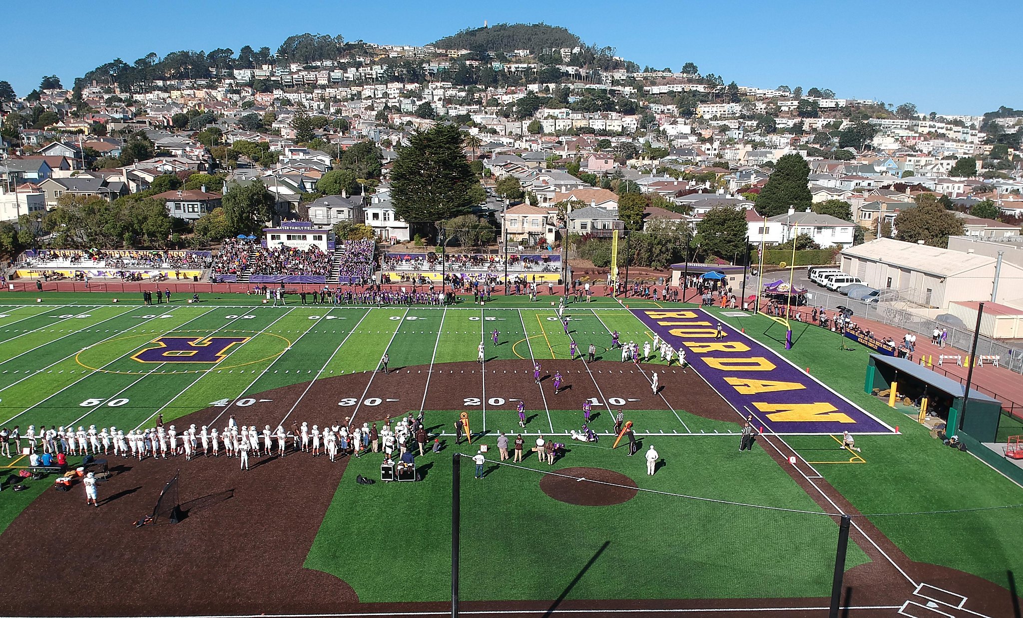 After years on road, Riordan football makes itself at home