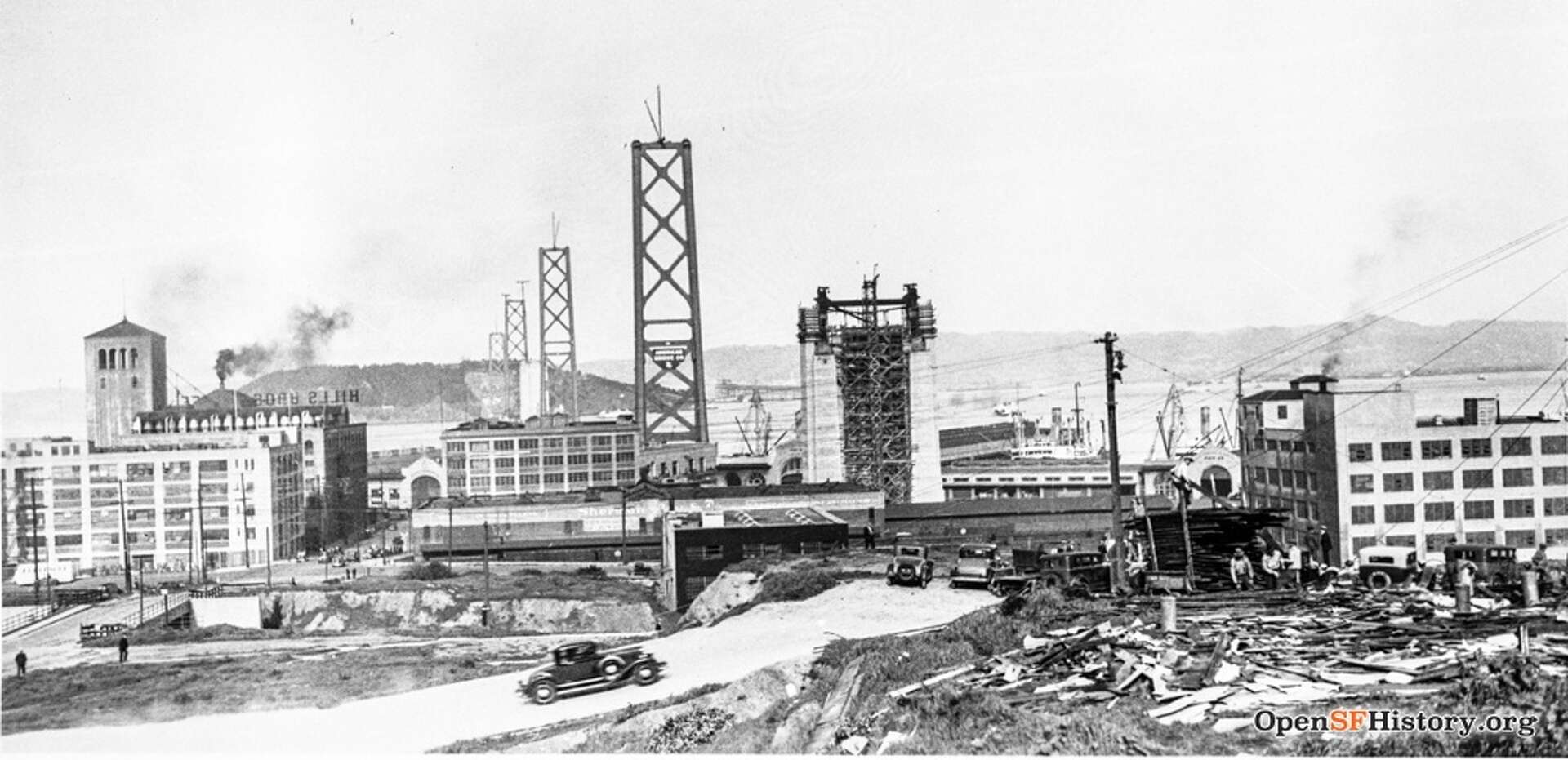 Striking photos show the Bay Bridge under construction