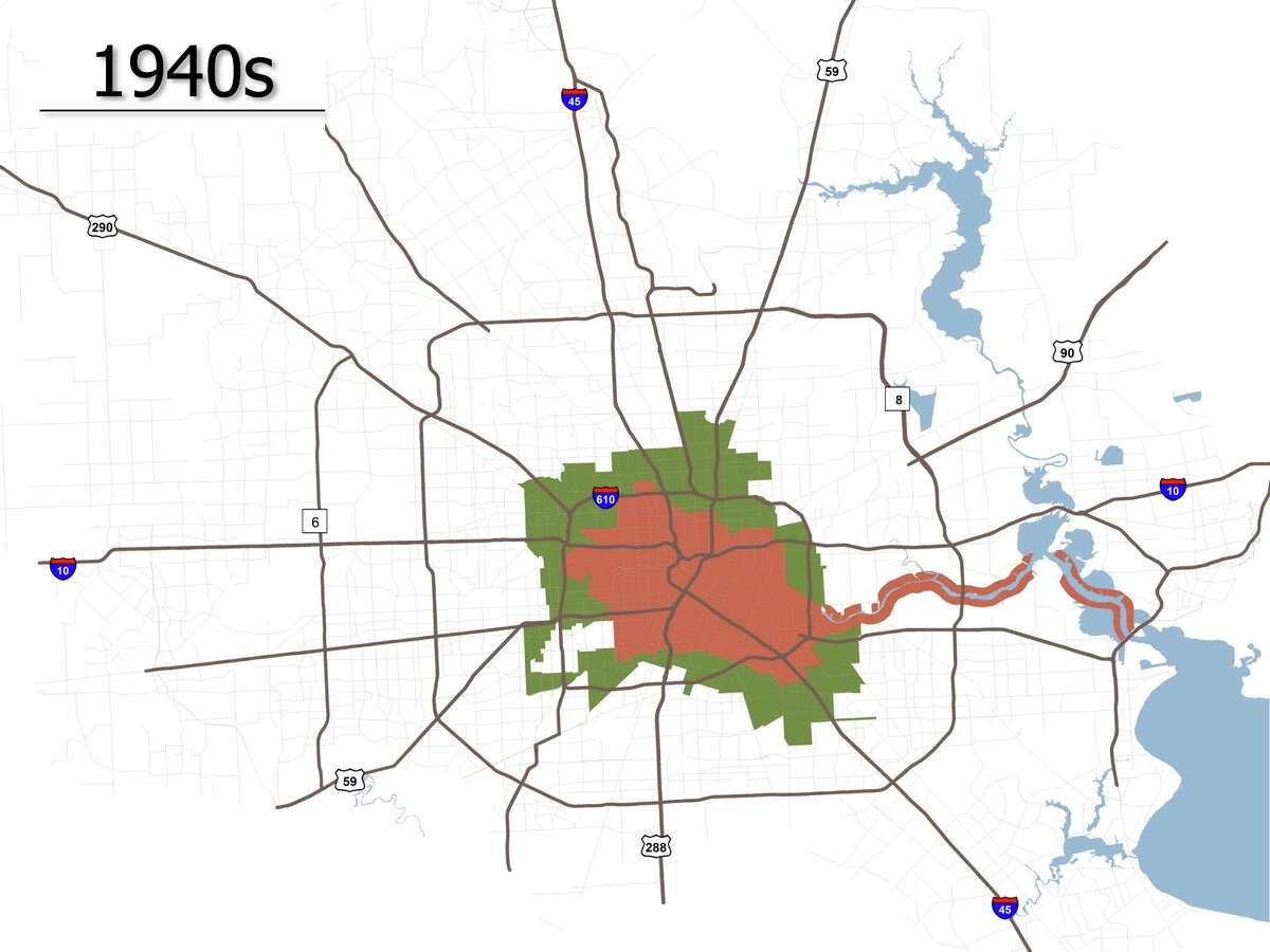 Maps show how Houston has grown since 1836