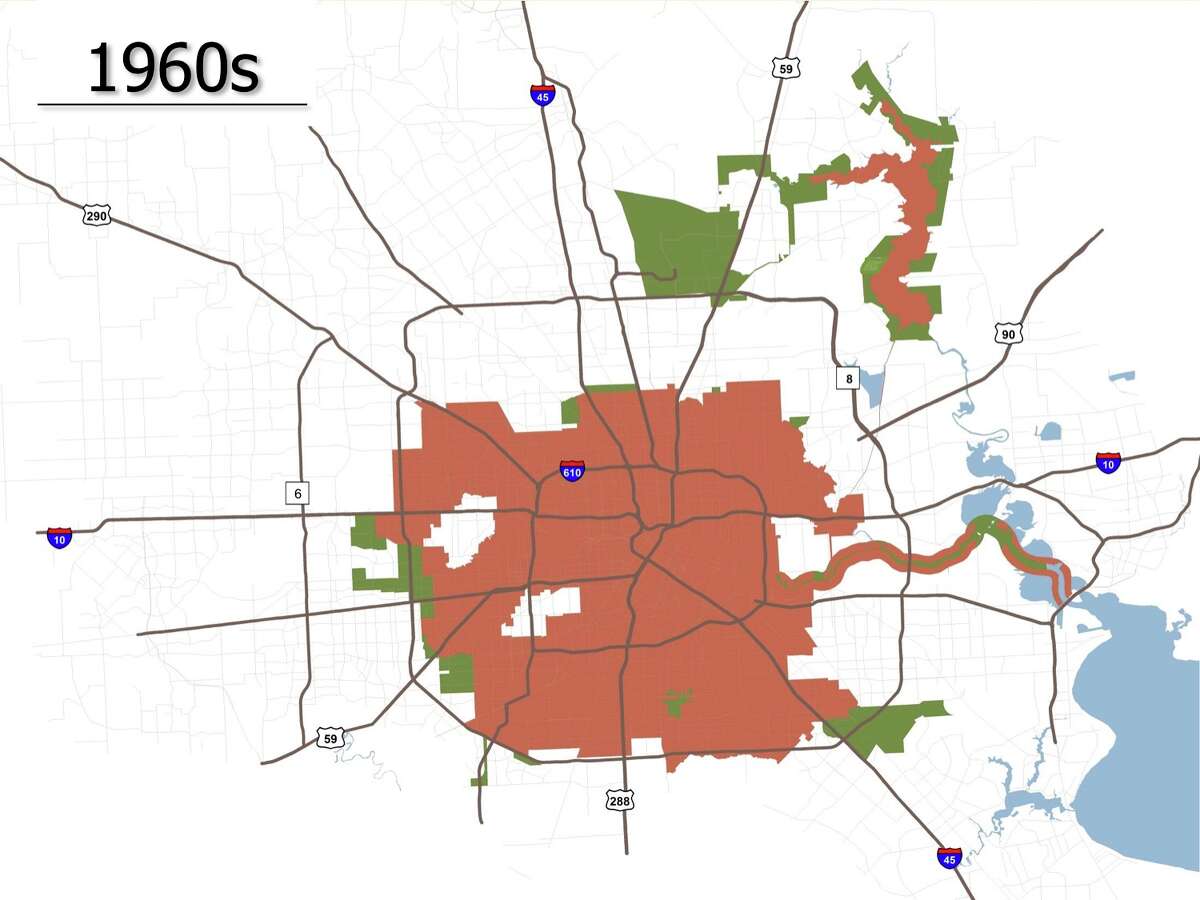 Maps show how Houston has grown since 1836