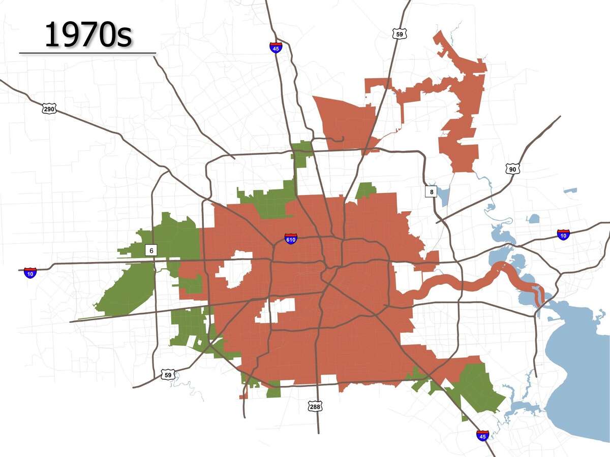 Maps show how Houston has grown since 1836