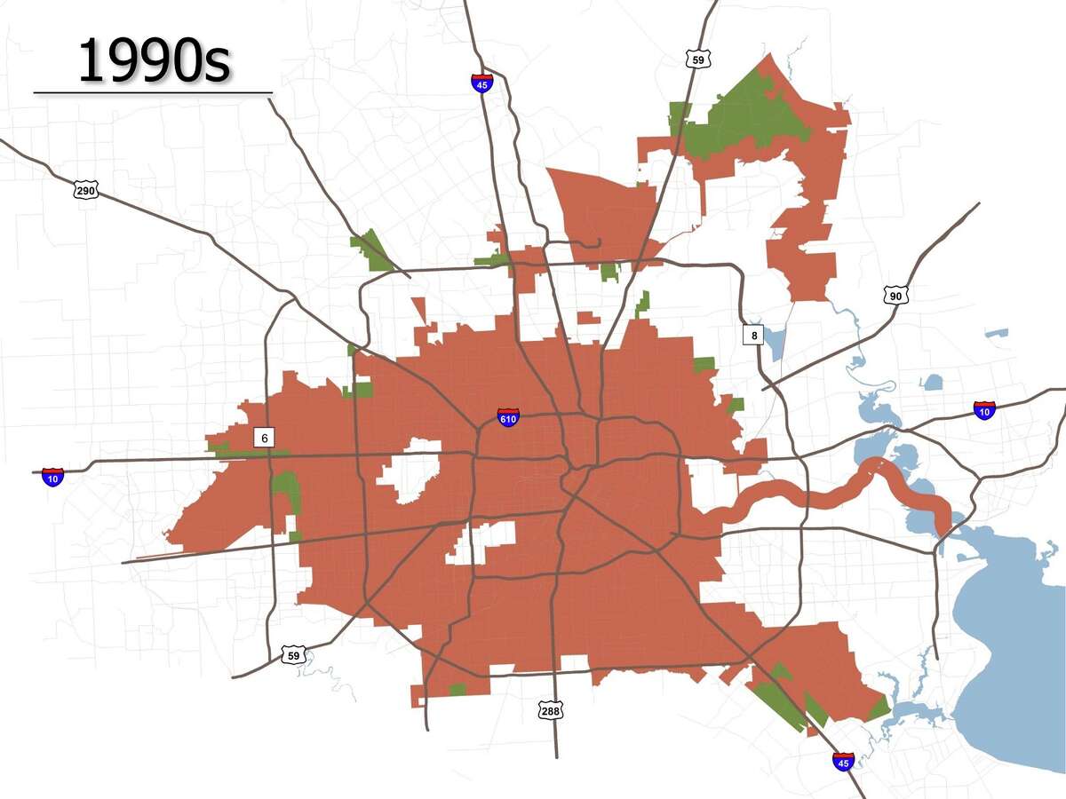 Maps show how Houston has grown since 1836