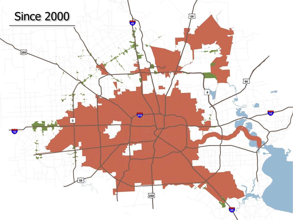 Maps show how Houston has grown since 1836