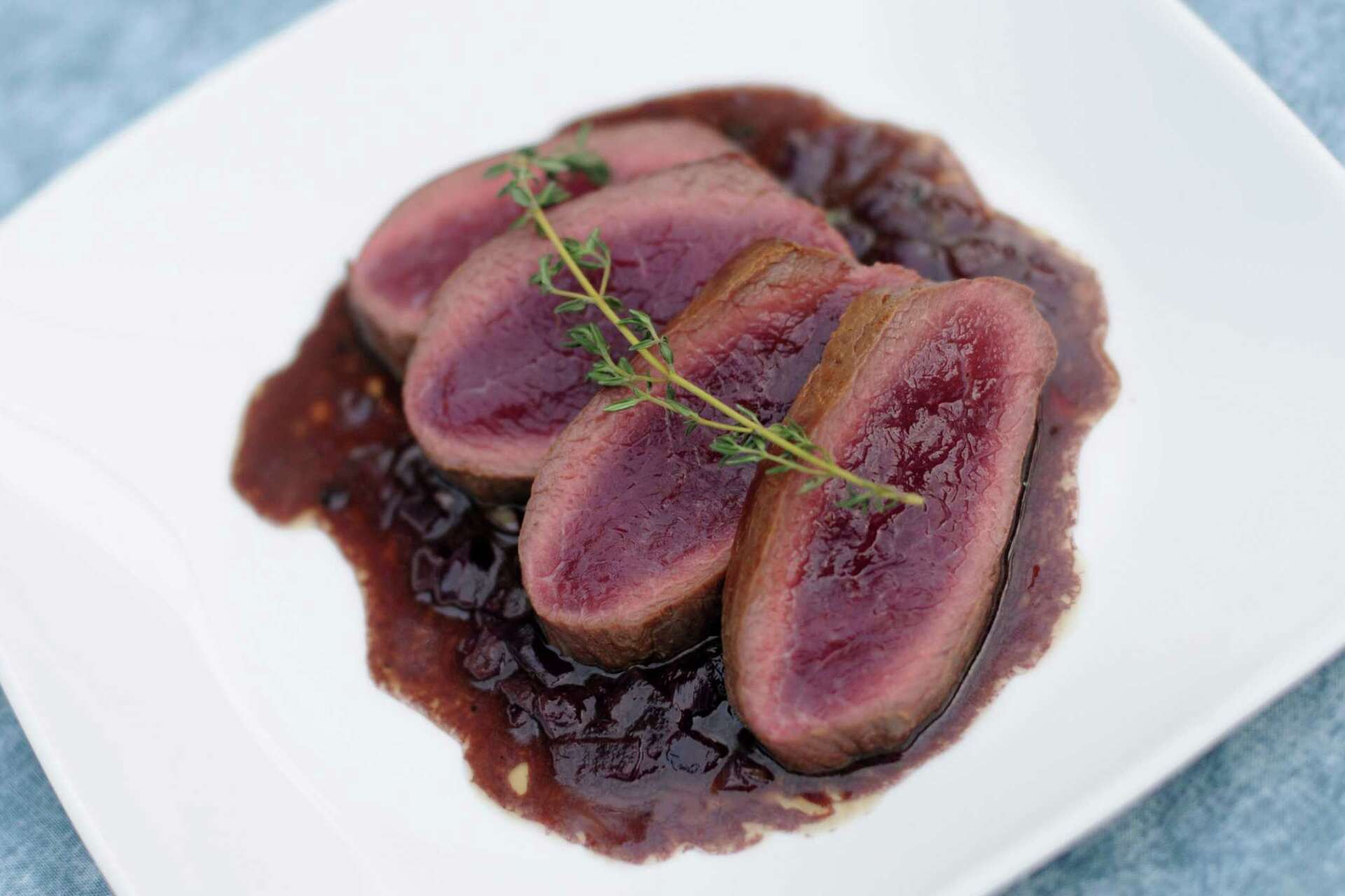 Recipe: Venison Backstrap Medallions with Mustard and Shallot Sauce