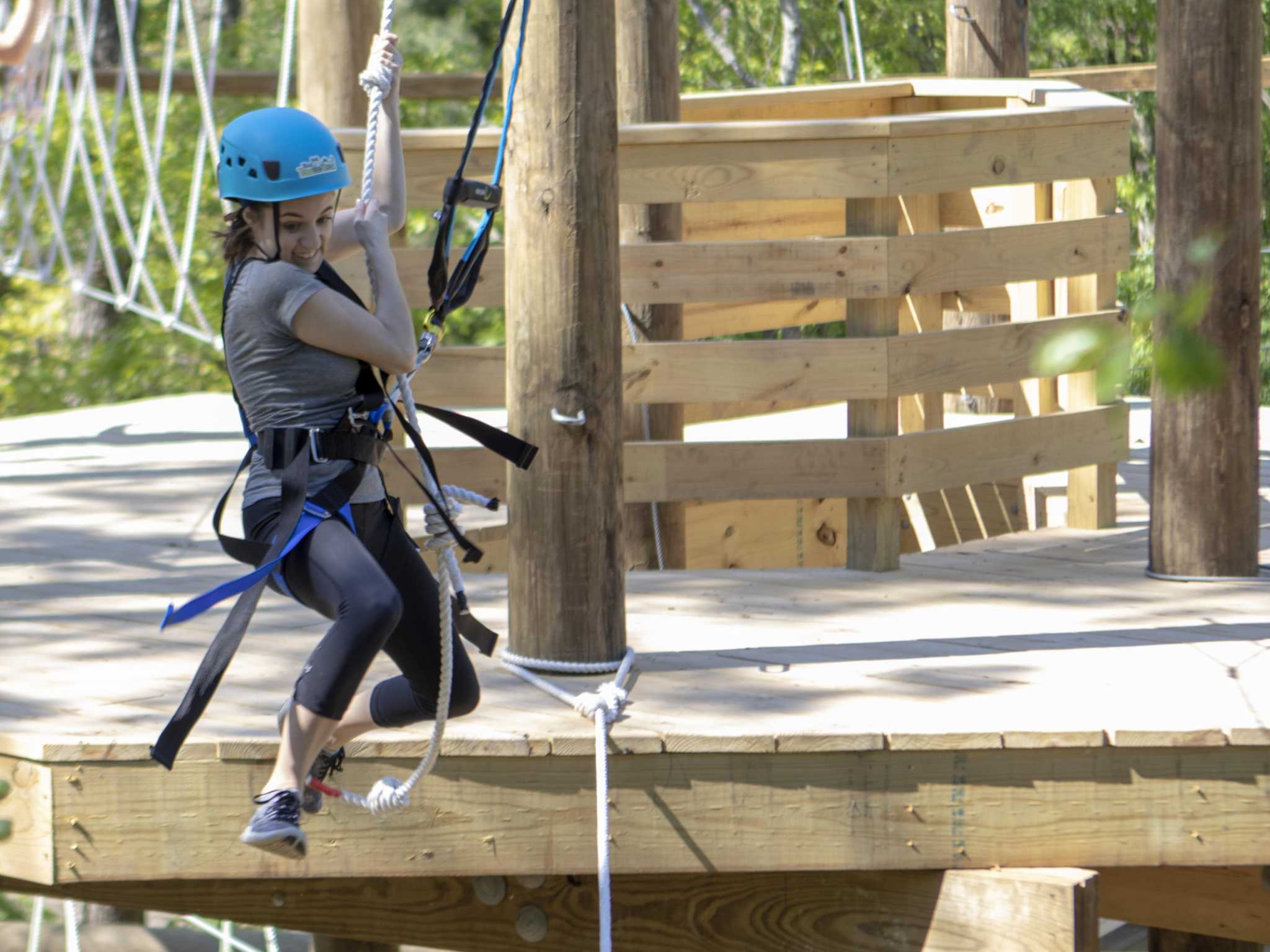 Woodlands officials pleased with first 6 months of new high-ropes course