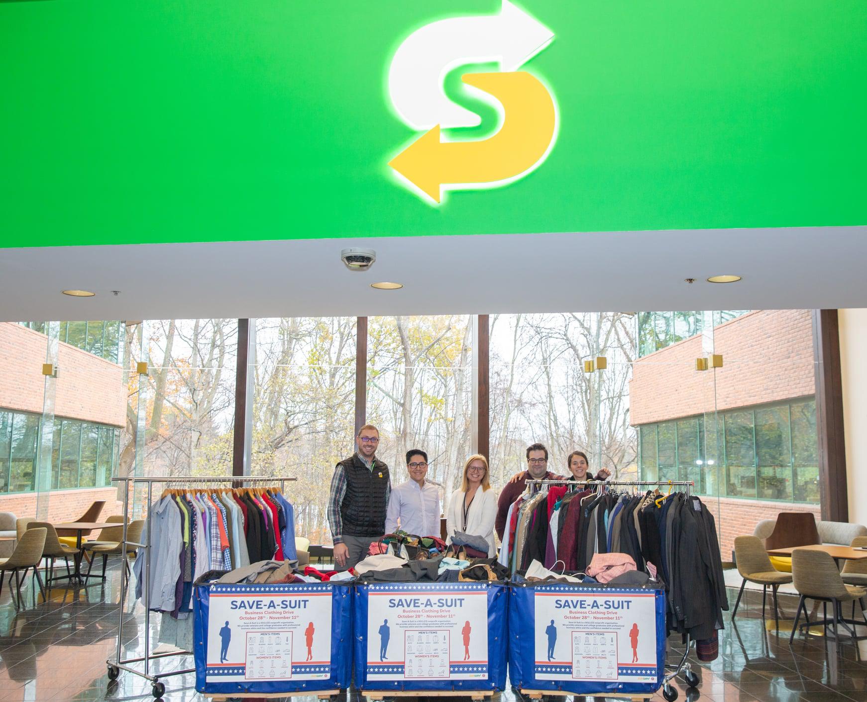 Subway donates to Save a Suit Foundation