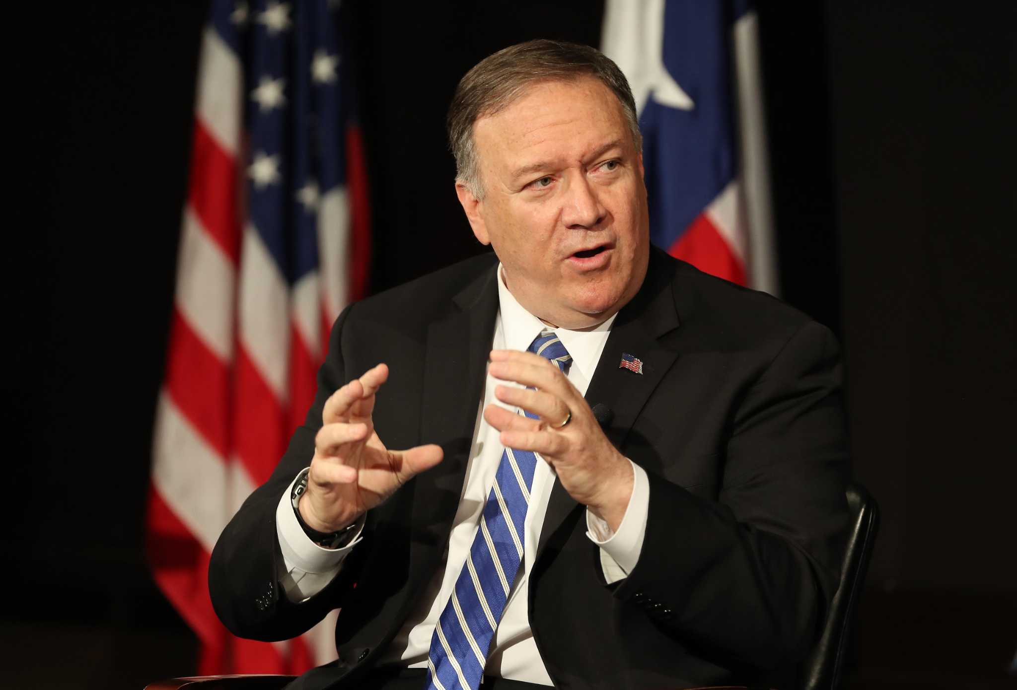 Amid impeachment probe, Pompeo jokes in Houston about ‘quid pro quo’