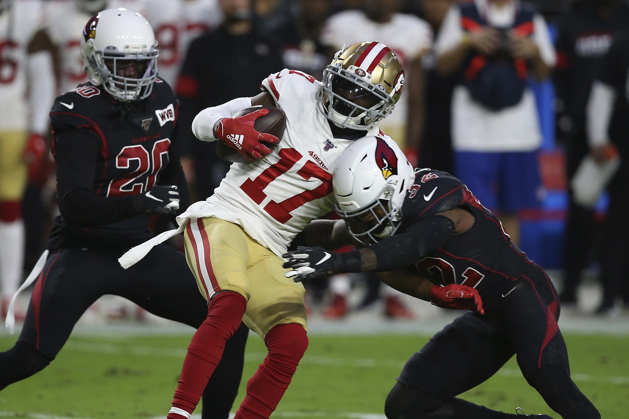 49ers’ Emmanuel Sanders plans to play with painful injury