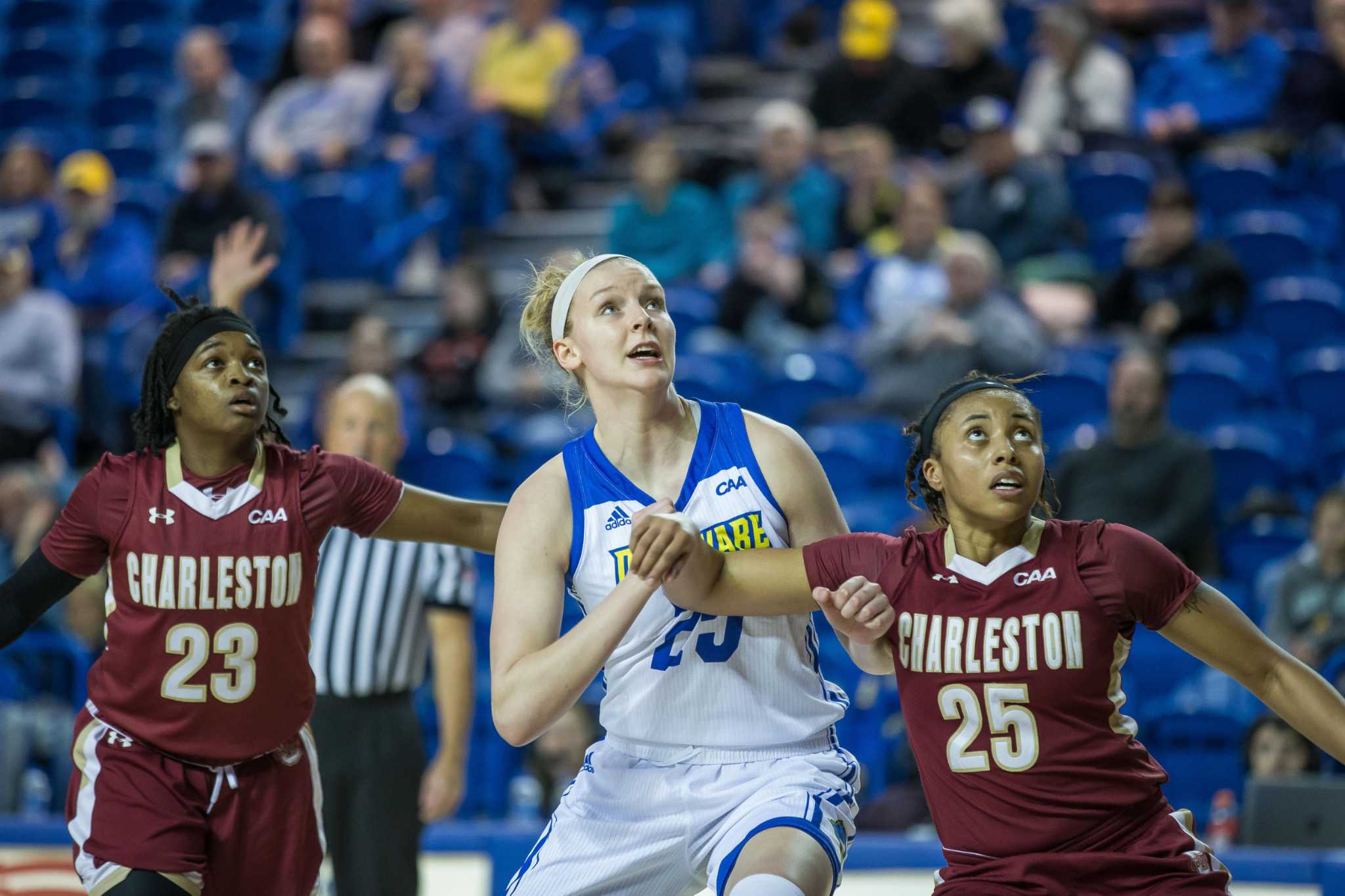 Former RHS standout Lawrence learns off the court at Delaware