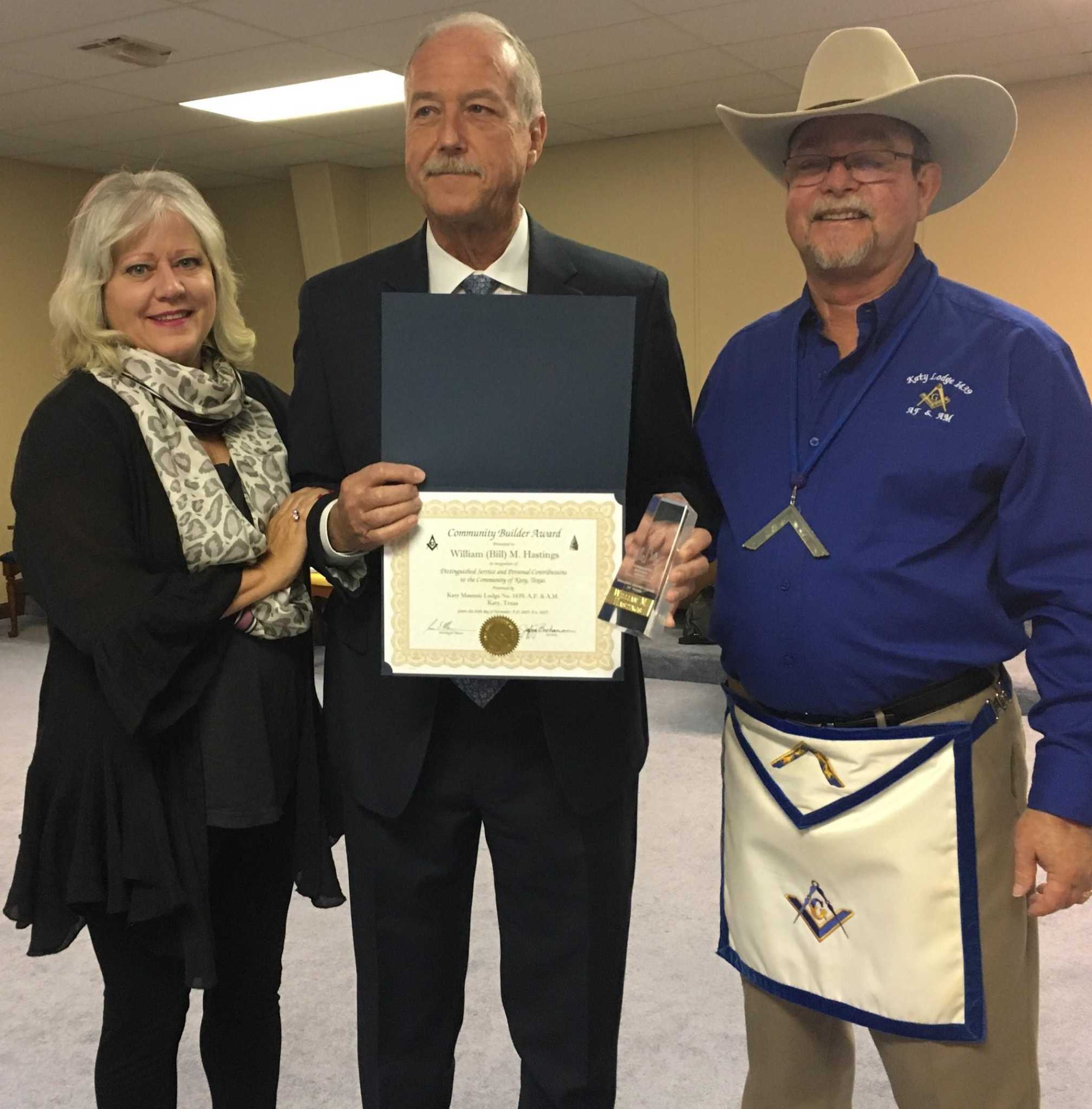 Katy Masonic Lodge honors mayor for service Katy Masonic Lodge honors mayor for service