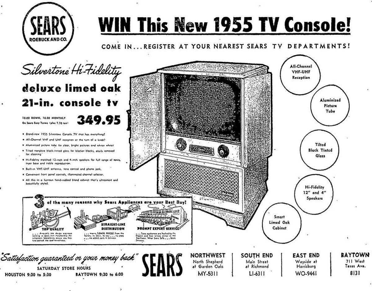 Newspaper ads touted new televisions as KTRK went on the air in 1954