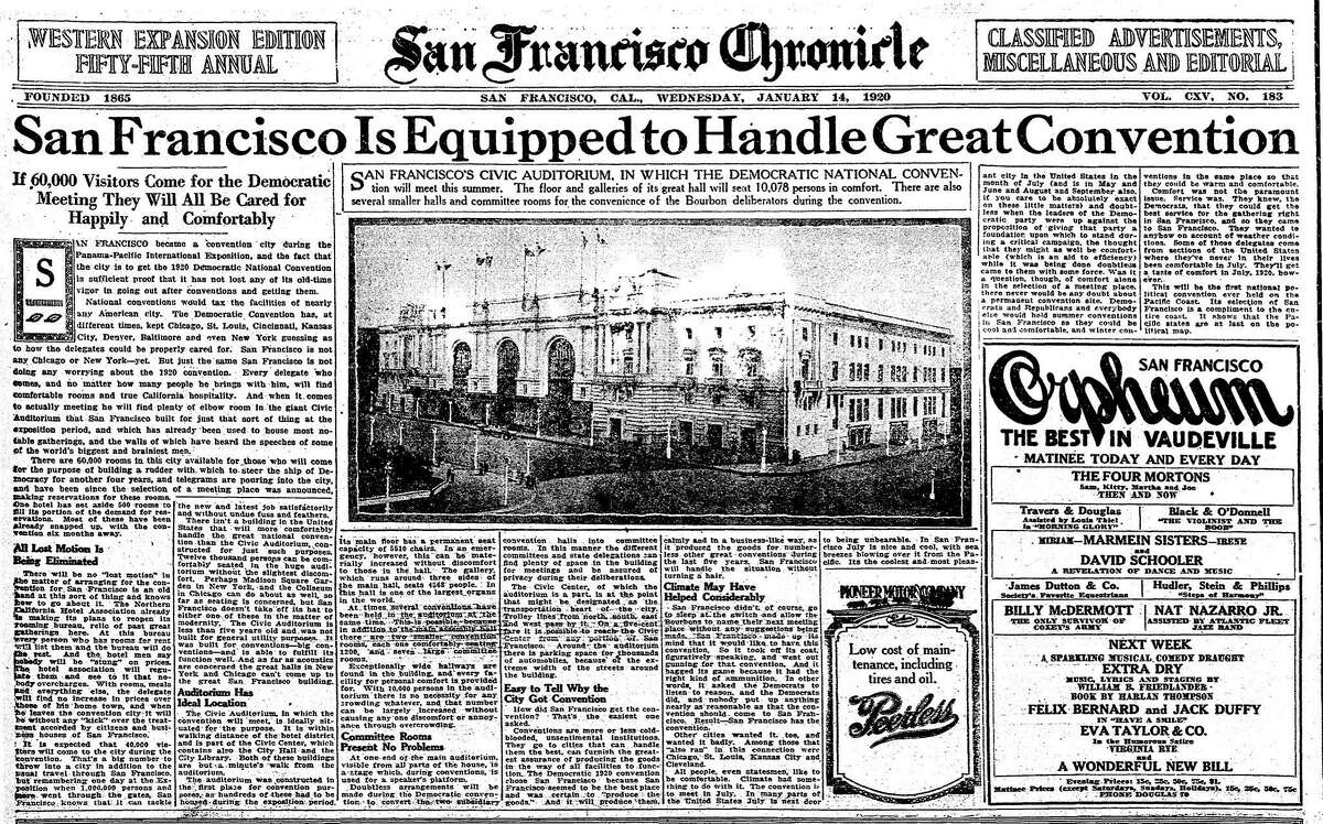 The 1920 Democratic National Convention in San Francisco: An epic ...