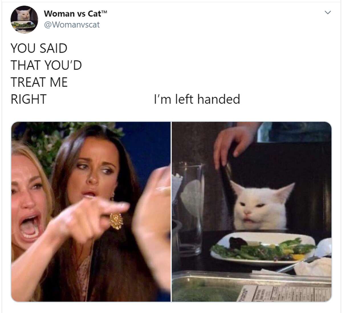 Woman yelling at cat meme gets San Antonio twist with a local urban myth