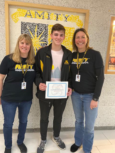 Amity student wins second place in statewide essay contest