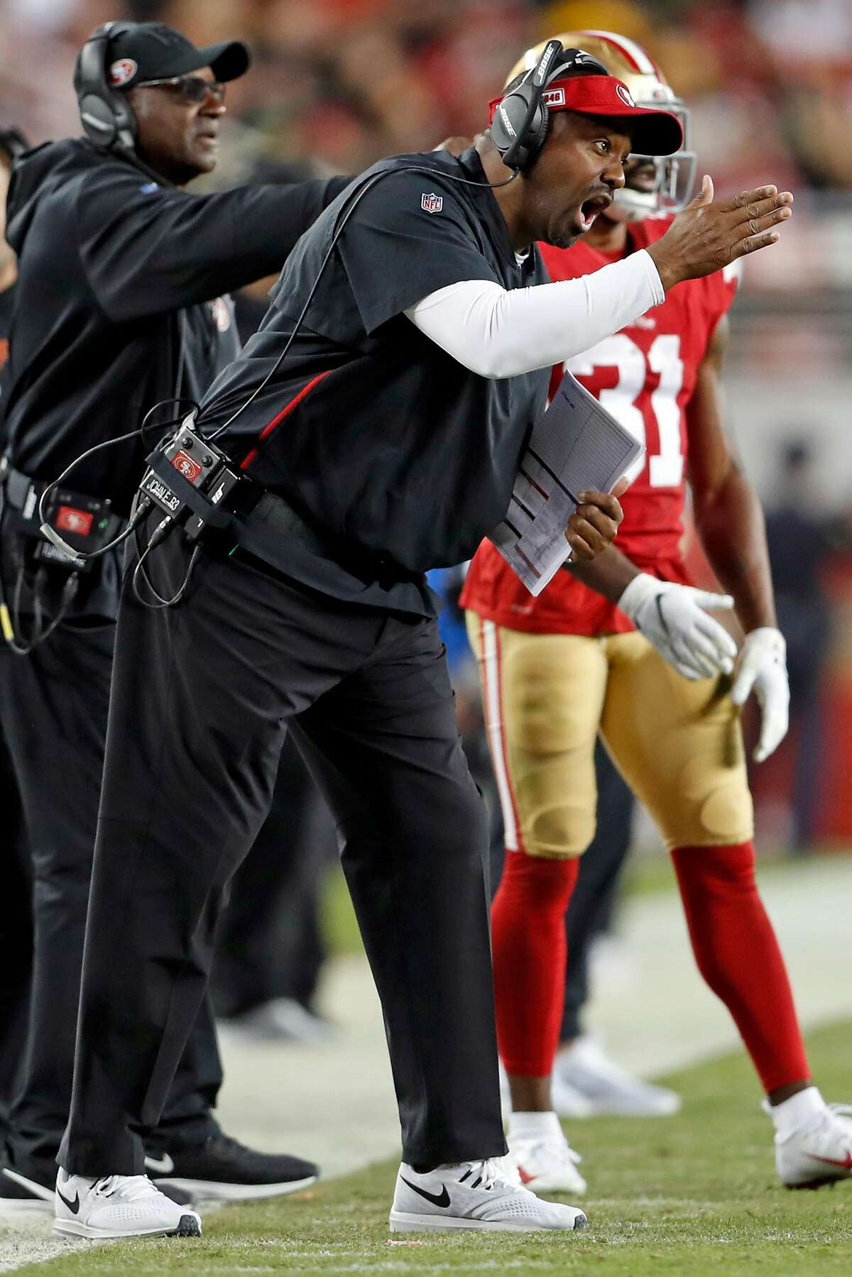 49ers’ tight end screamer: Embree urges Kittle, Dwelley to push limits