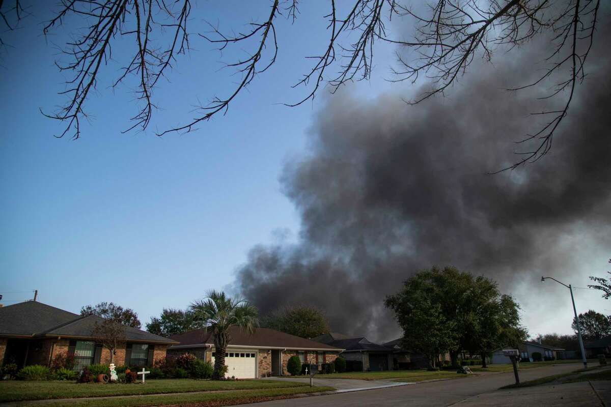 Staff photos show scenes from chemical plant explosion near Houston