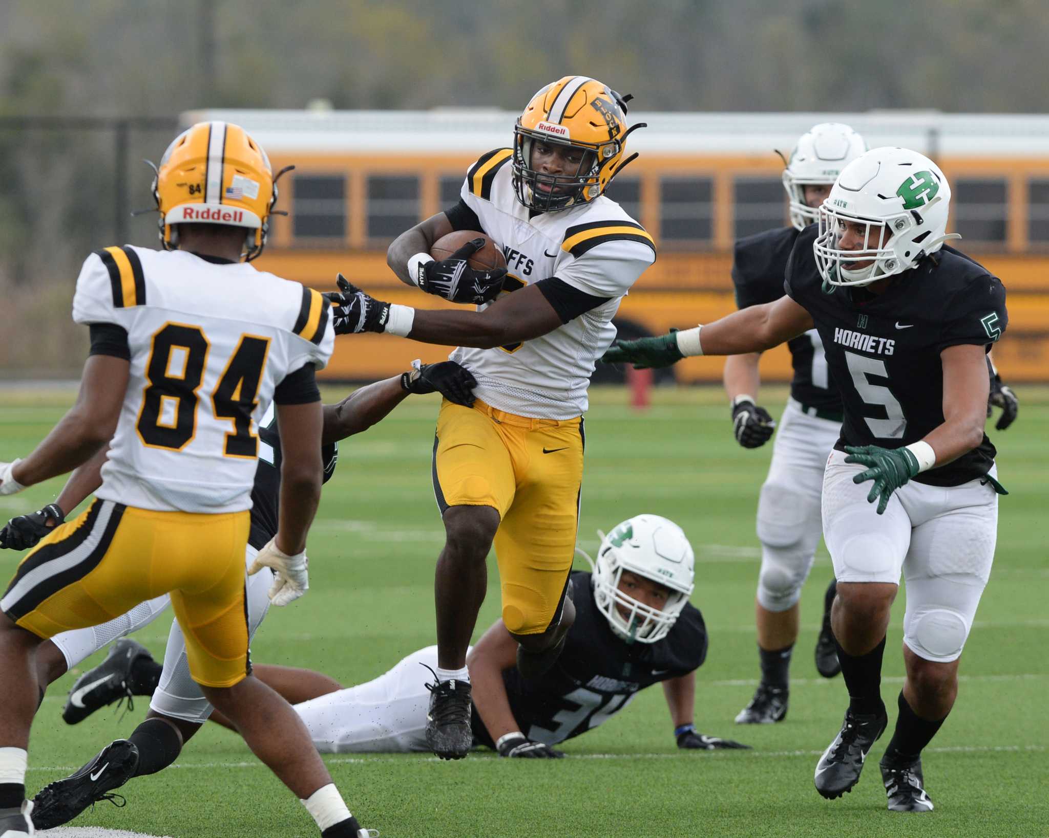 Devon Achane's four TDs vault Marshall past Huntsville into regional final