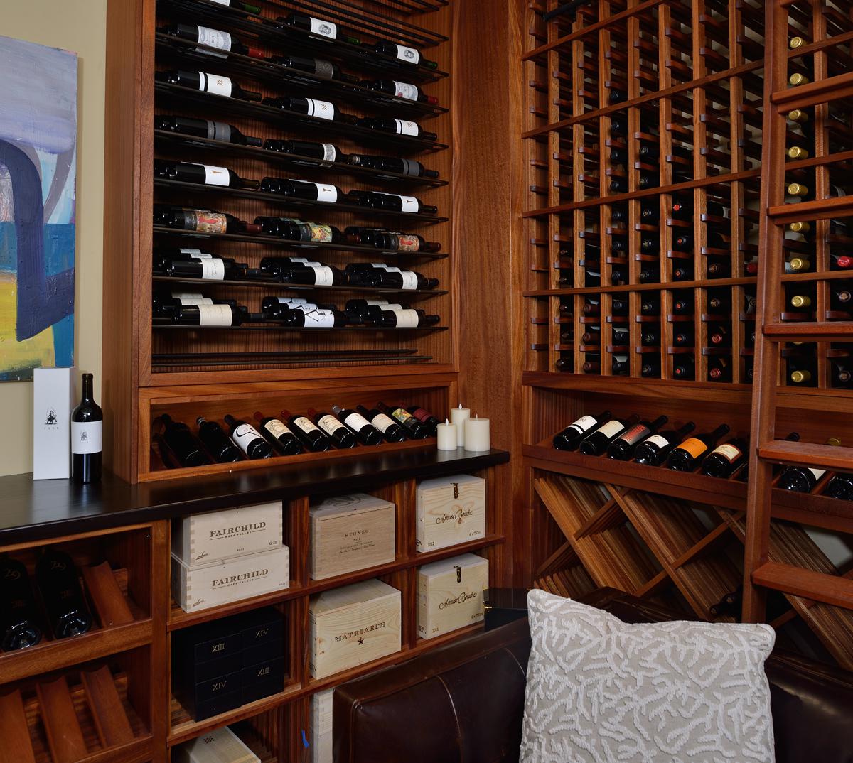 How an unused study transformed into a wine room
