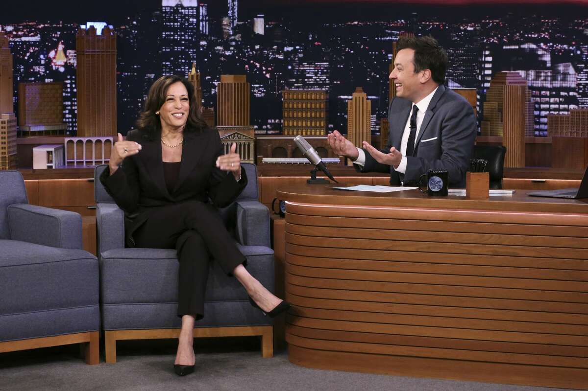 Jimmy Fallon playfully dunks on Kamala Harris's presidential drop-out