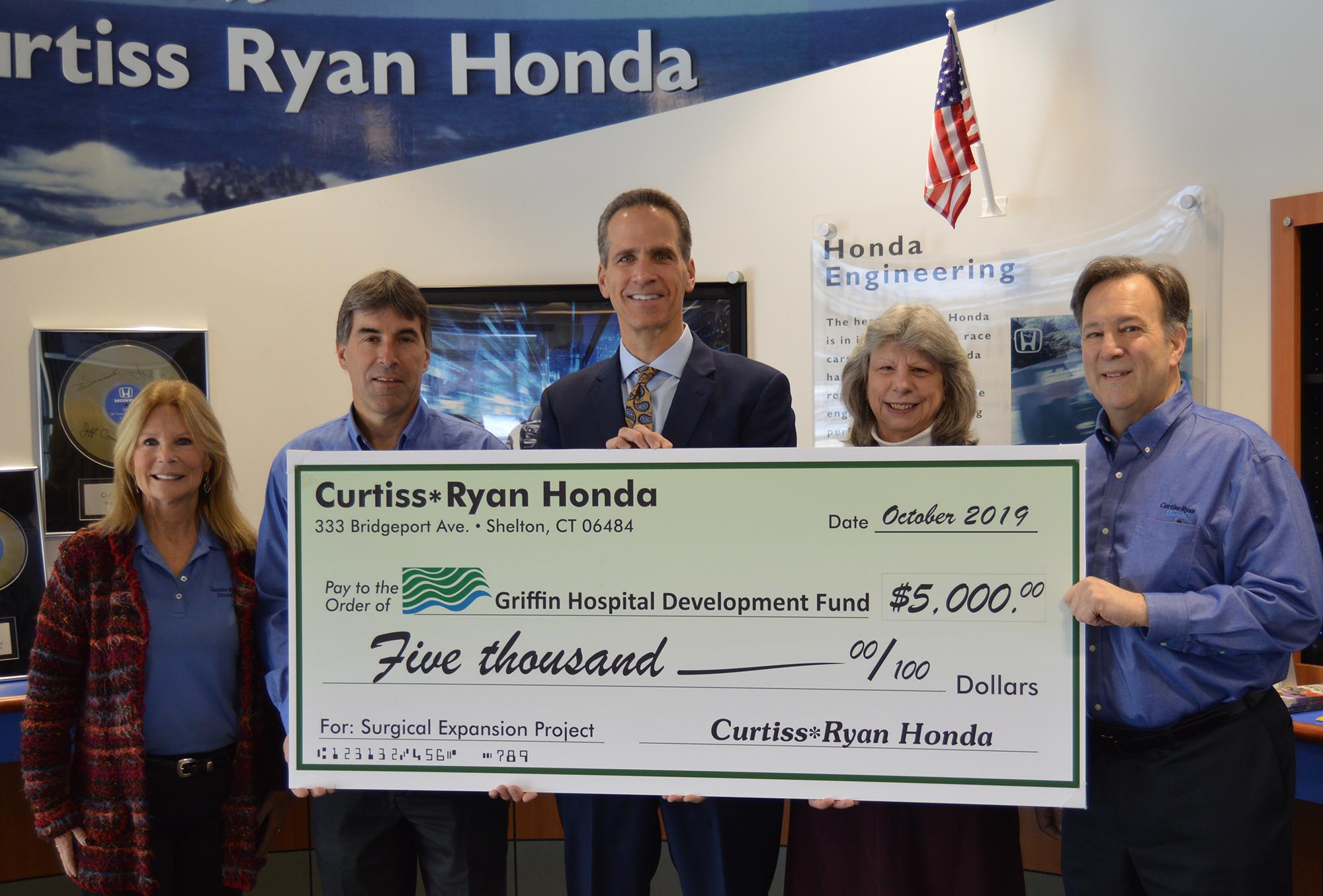 Curtiss Ryan donates $5K to Griffin Health