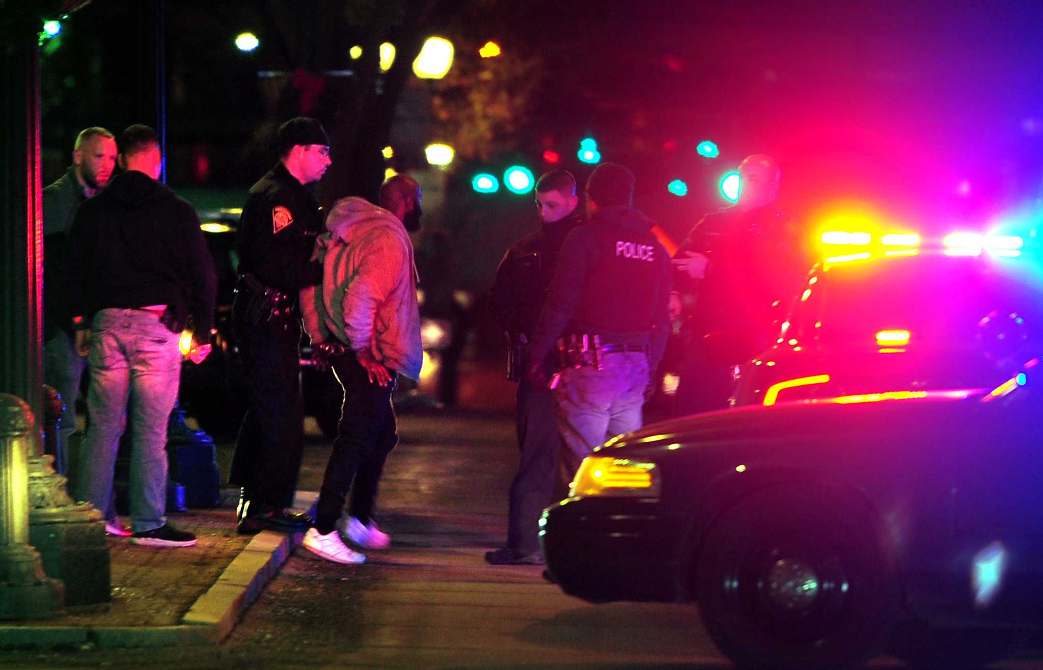 Masked armed man attempts to rob Famous Pizza, sees cop and runs