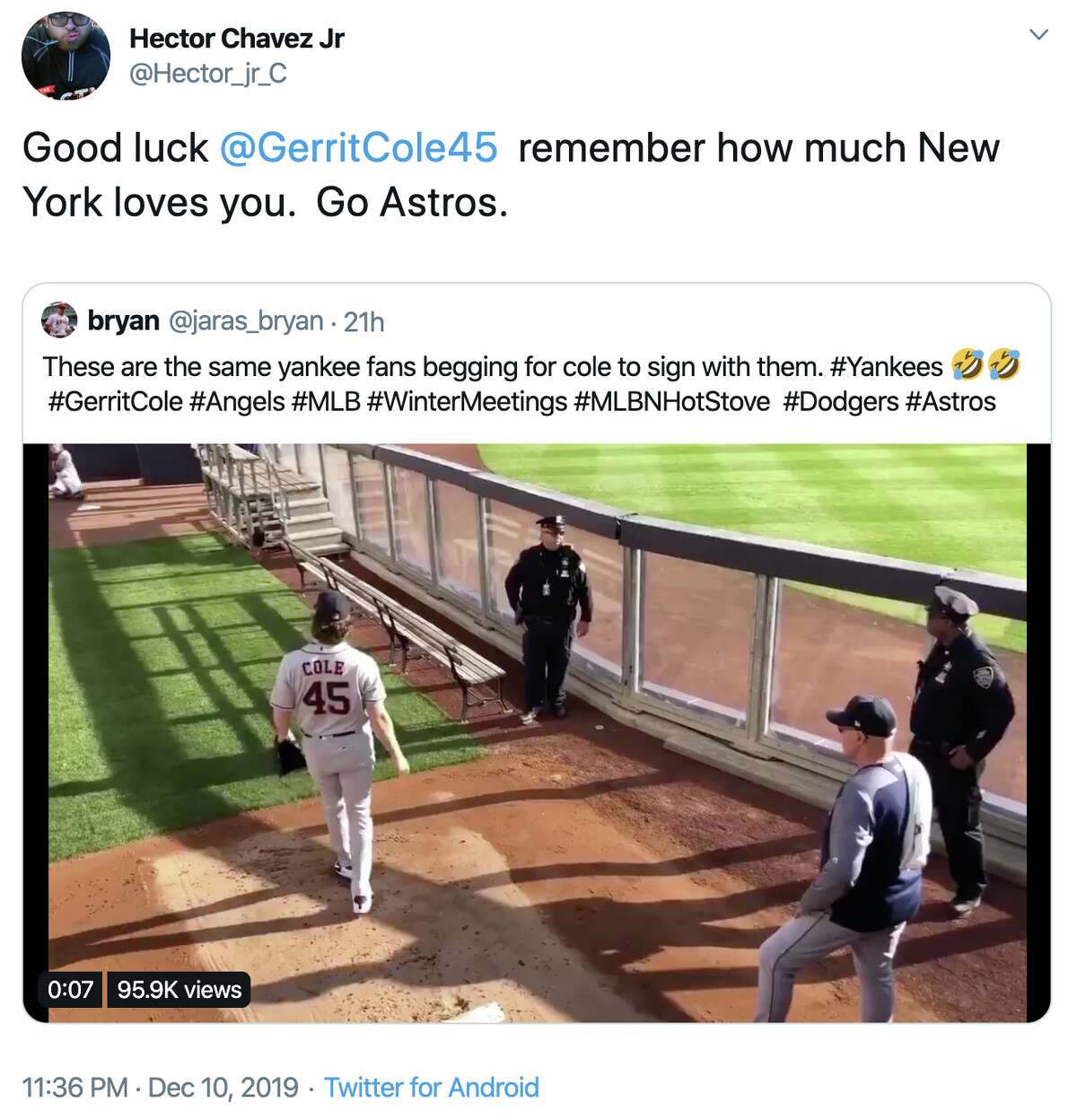 Ex-Astros ace Gerrit Cole’s $324 million Yankees deal sparks memes
