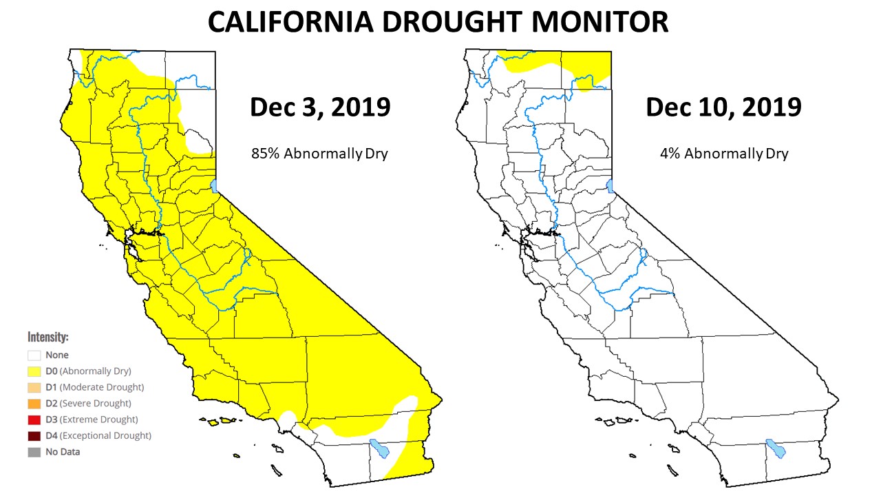 Threat of drought wiped off California map after soaking storms