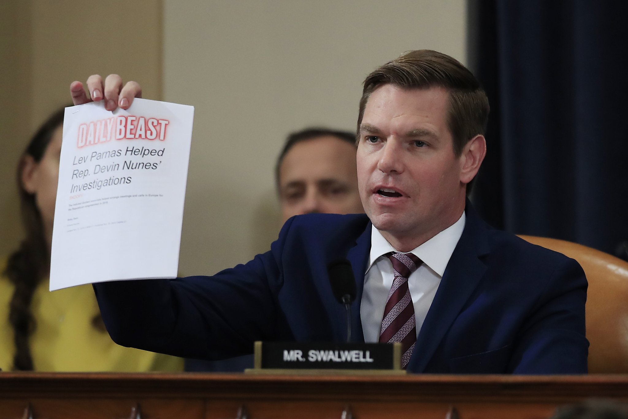 Eric Swalwell is writing a book about his dad, Donald Trump and corruption