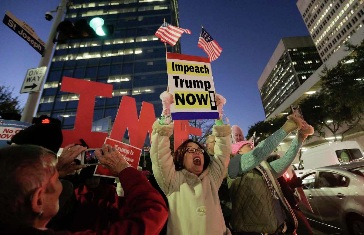 Modest but passionate turnout at pro-impeachment rallies