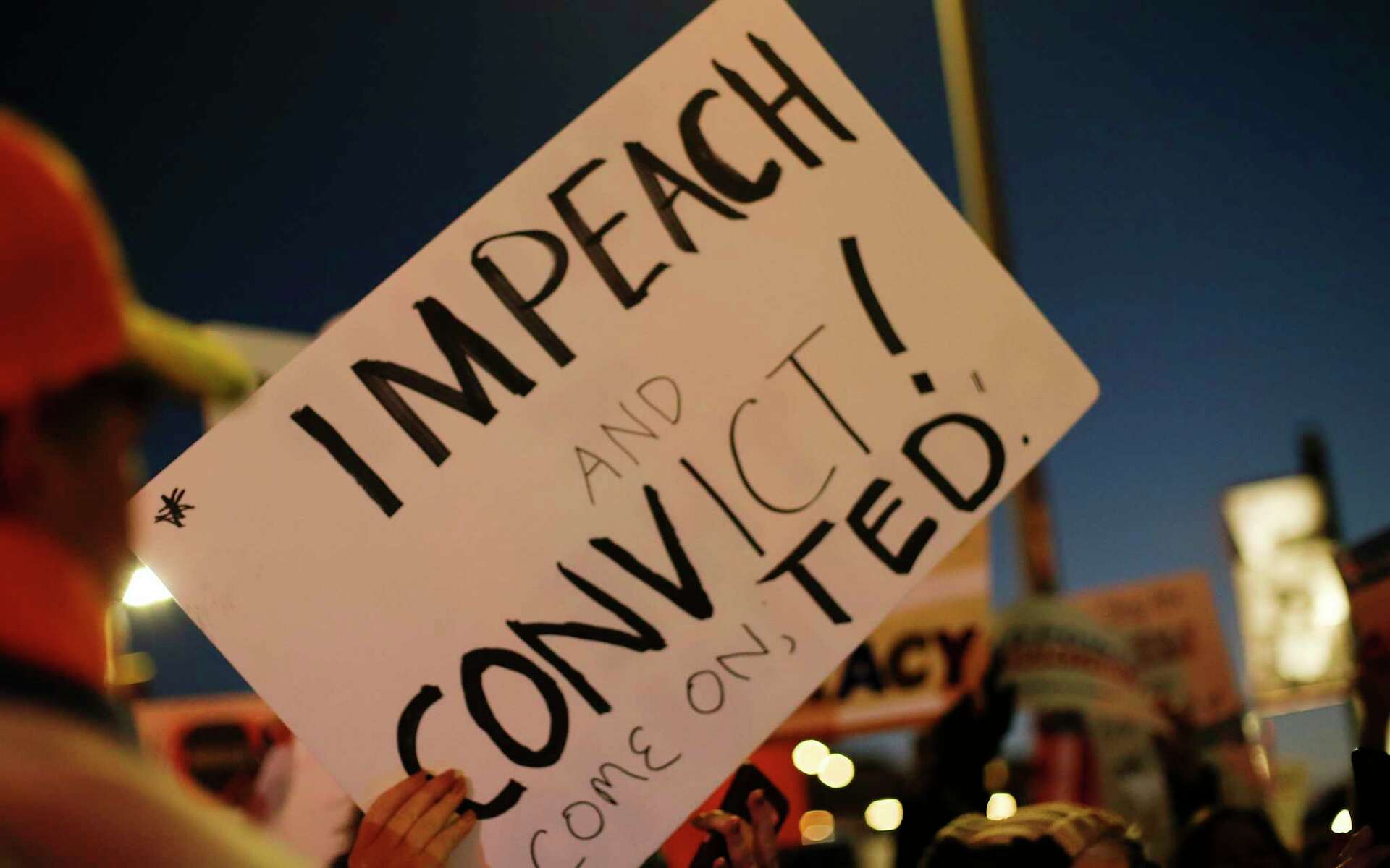 Modest but passionate turnout at pro-impeachment rallies