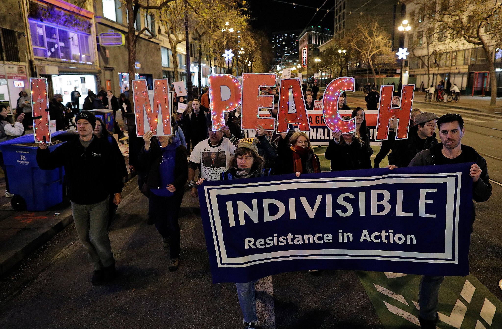 Indivisible activists focus impeachment heat on GOP senators in swing ...