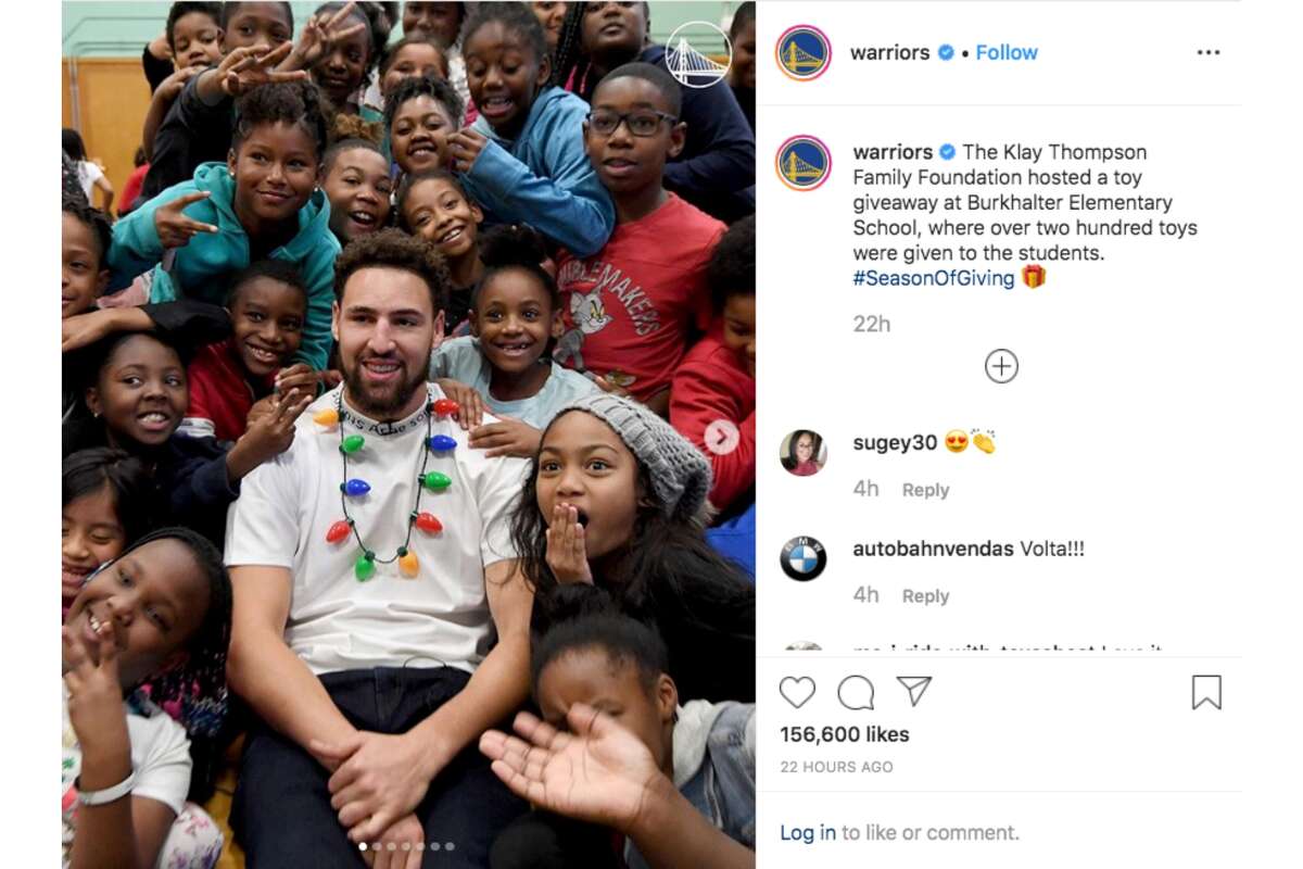 Enjoy Klay Thompson's bummed face as a bunch of kids get more excited ...