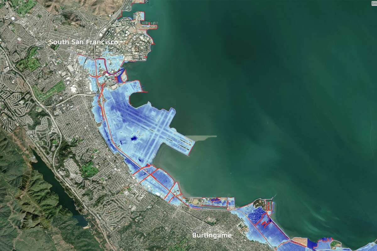 Map in new study shows impact of 4-foot sea-level rise on San Francisco ...