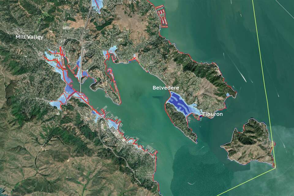 Map in new study shows impact of 4-foot sea-level rise on San Francisco ...