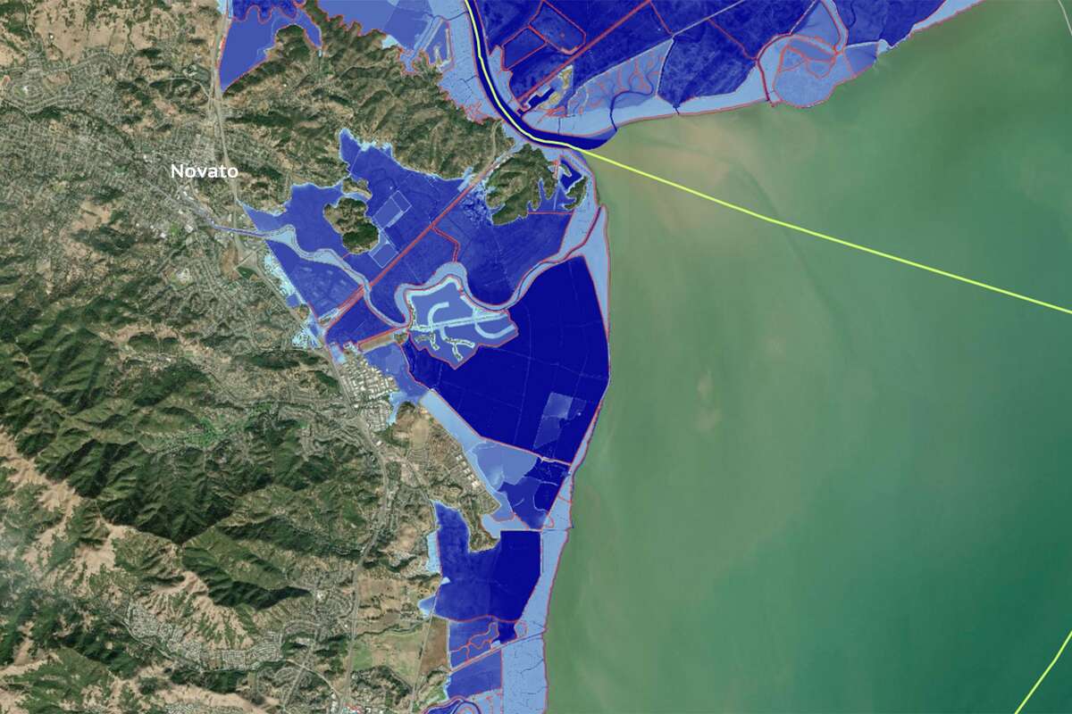 Map in new study shows impact of 4-foot sea-level rise on San Francisco ...