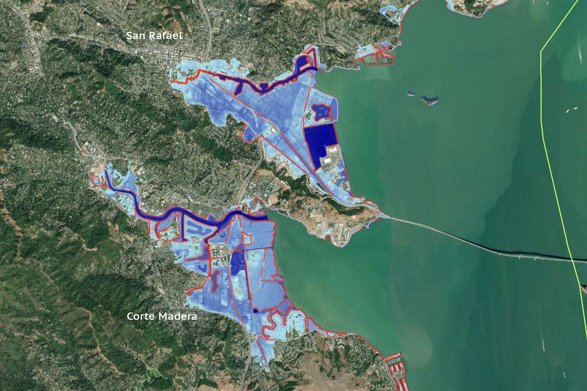 Map in new study shows impact of 4-foot sea-level rise on San Francisco ...