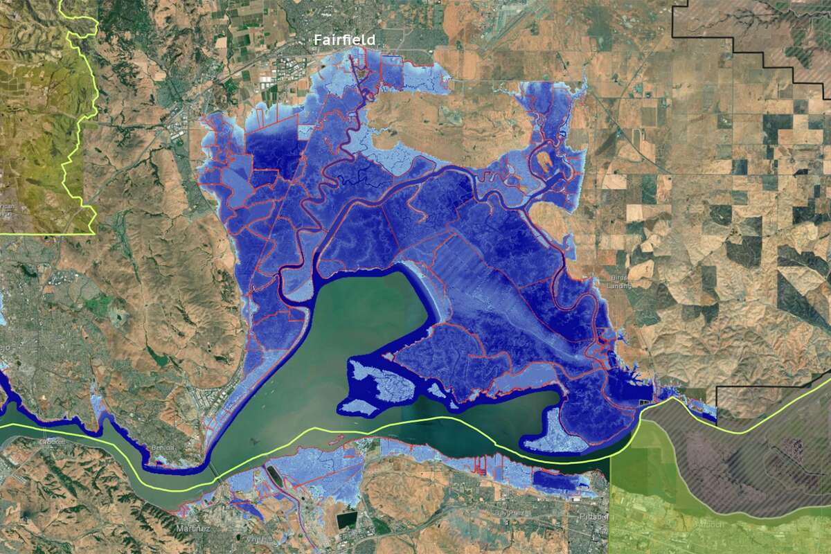 Map in new study shows impact of 4-foot sea-level rise on San Francisco ...