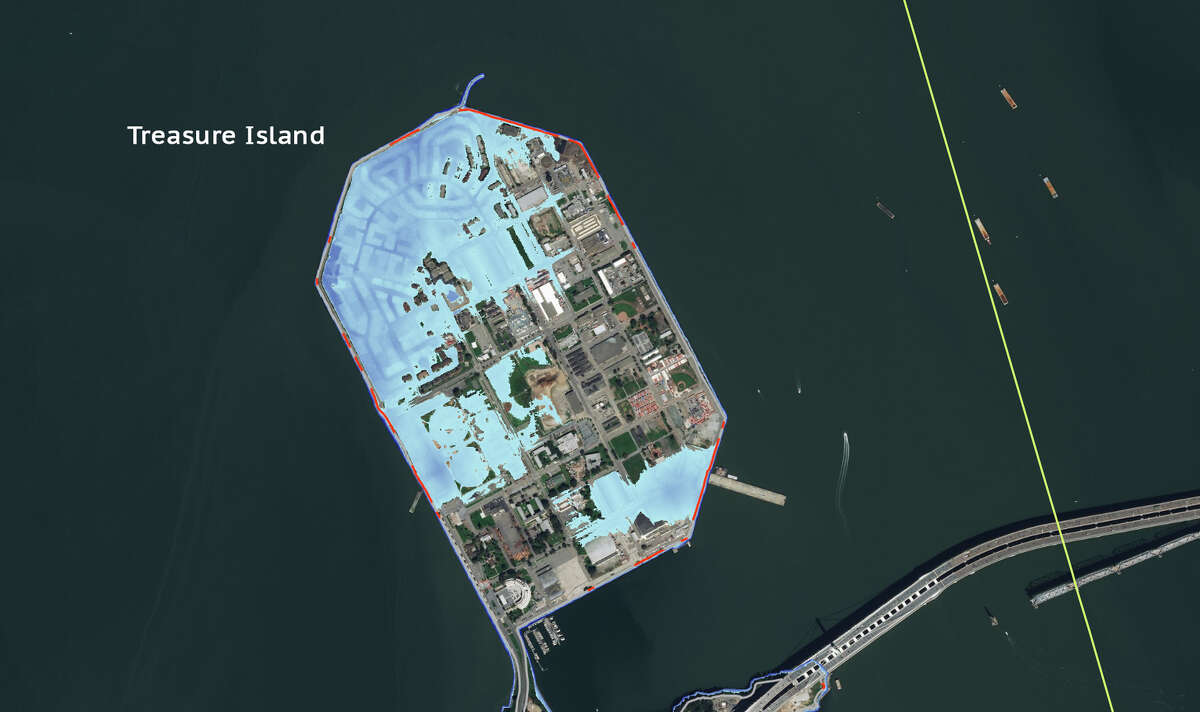 Map in new study shows impact of 4-foot sea-level rise on San Francisco ...