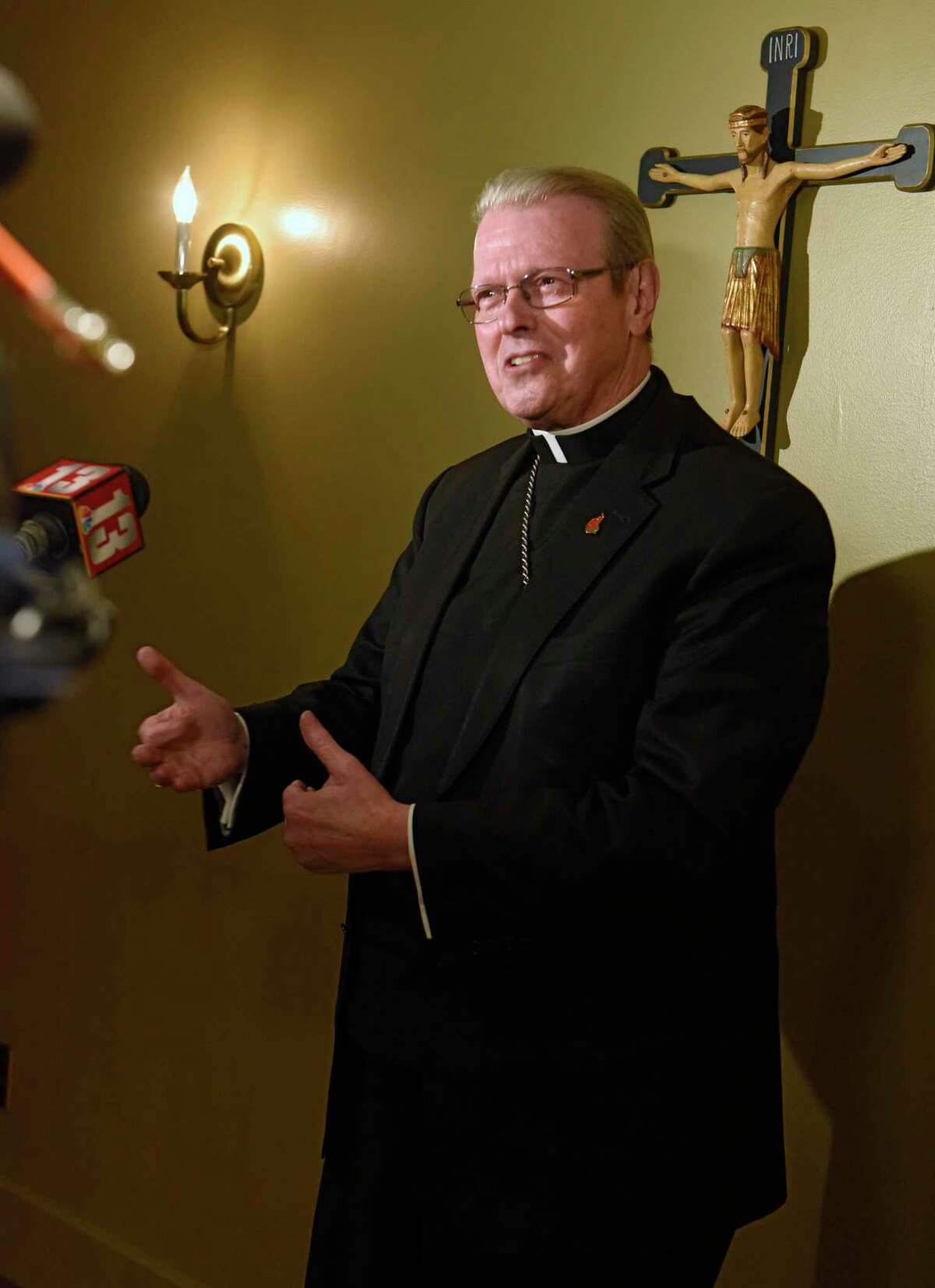 Bishop Scharfenberger leads prayer service for sex abuse survivors