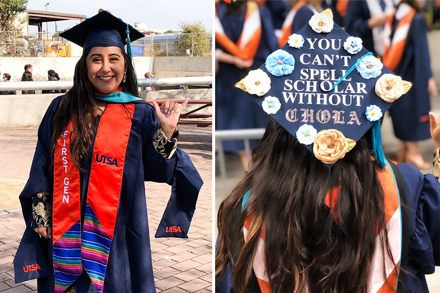 'Chola' scholar's UTSA graduation cap receiving nods online because ...