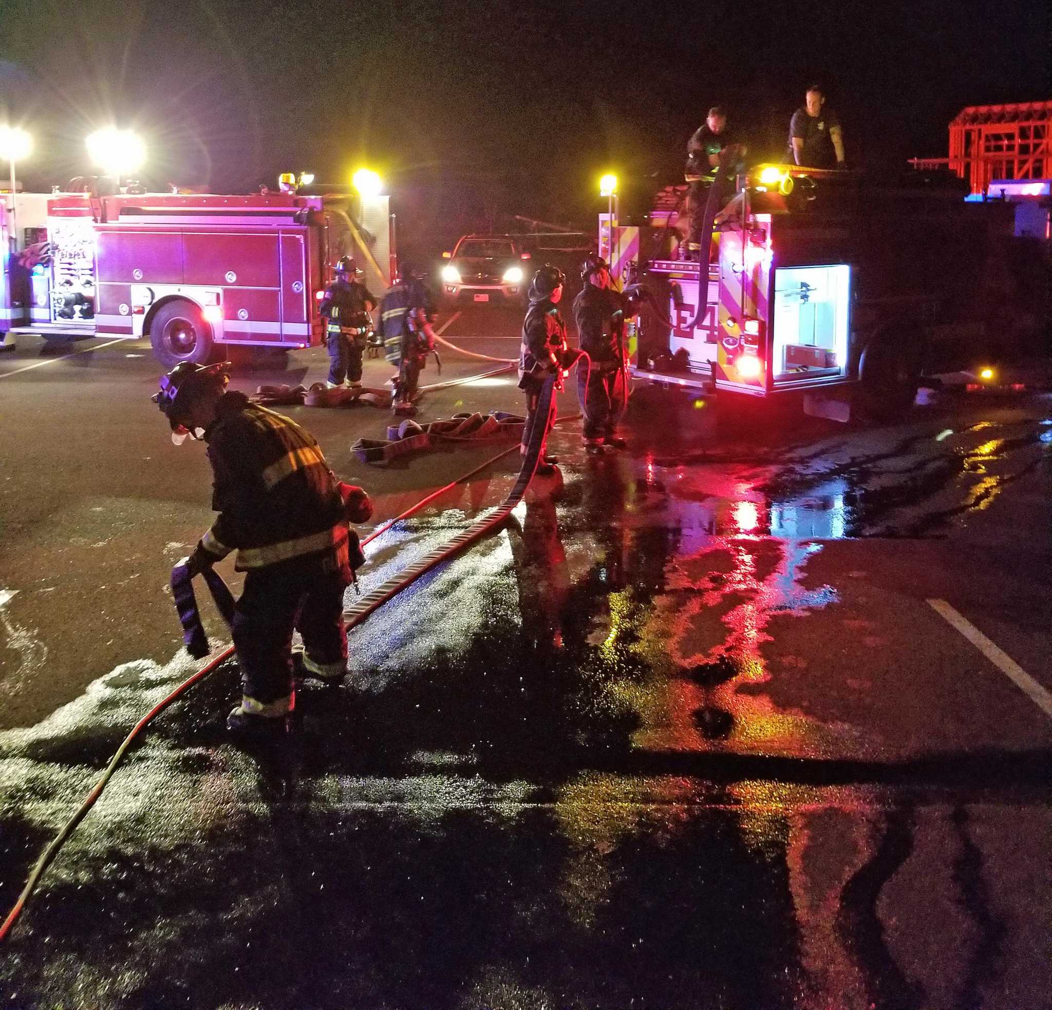 TV sparks fire inside Westport commercial building
