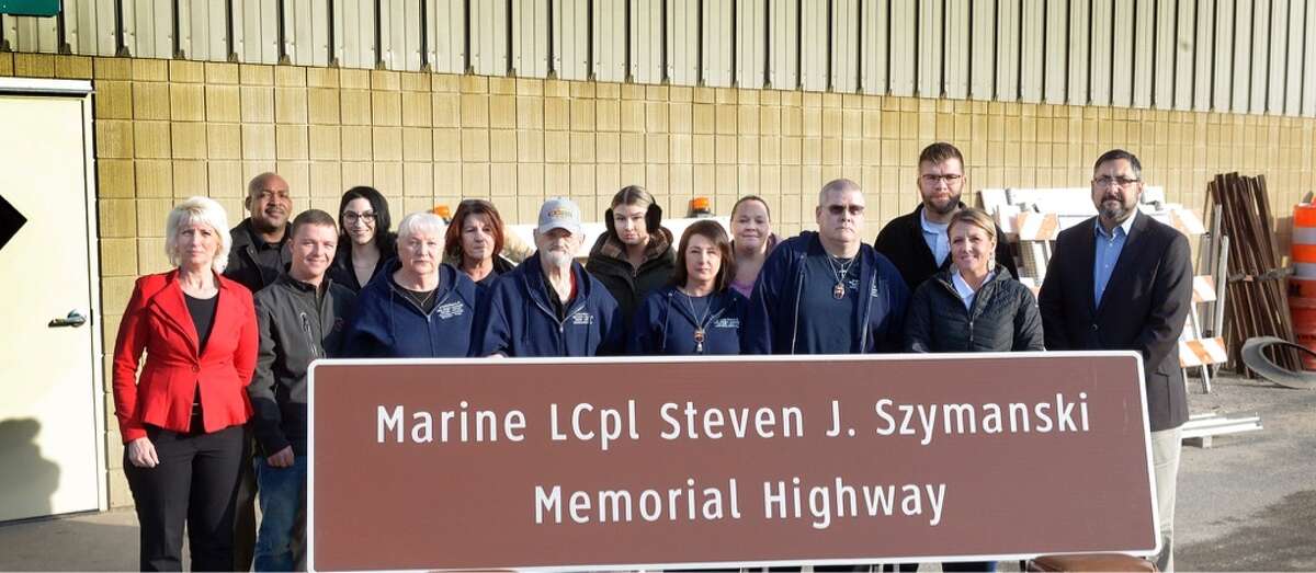 Szymanski memorial highway dedicated; portion of U.S. 10