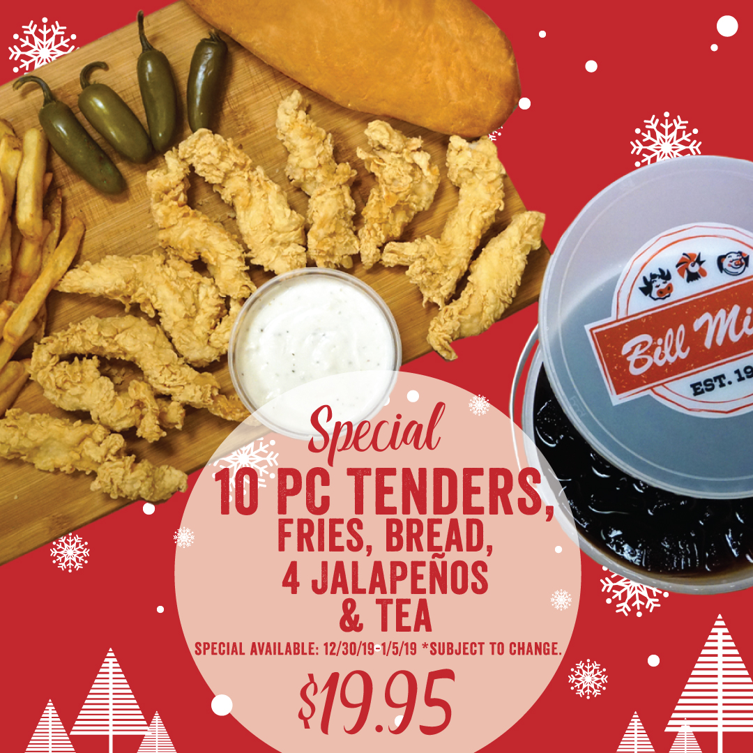 Deal of the Day: Bill Miller Bar-B-Q offering 10-piece chicken tender ...