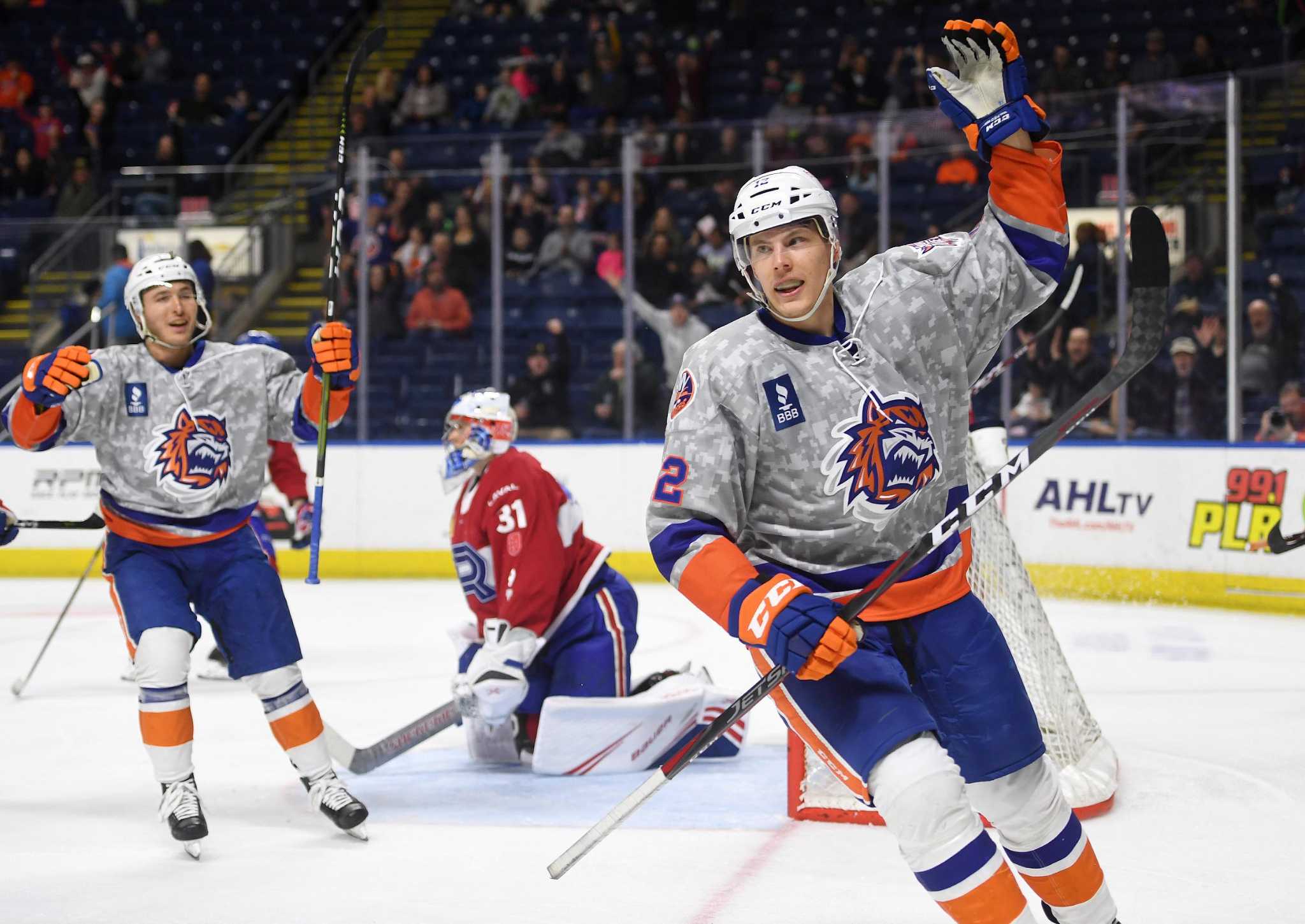 Koivula hat trick leads Sound Tigers past Rocket