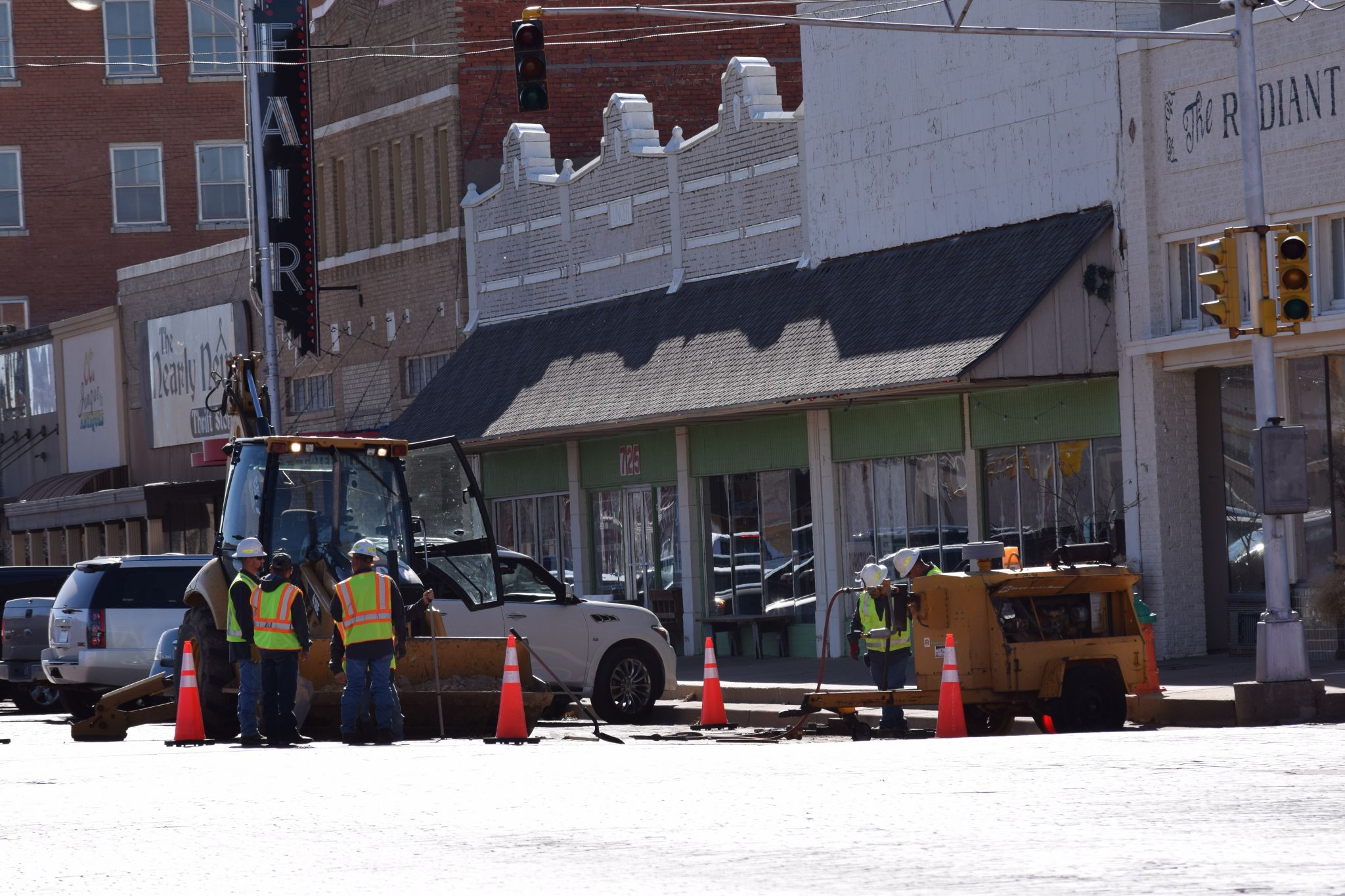 Water main line construction