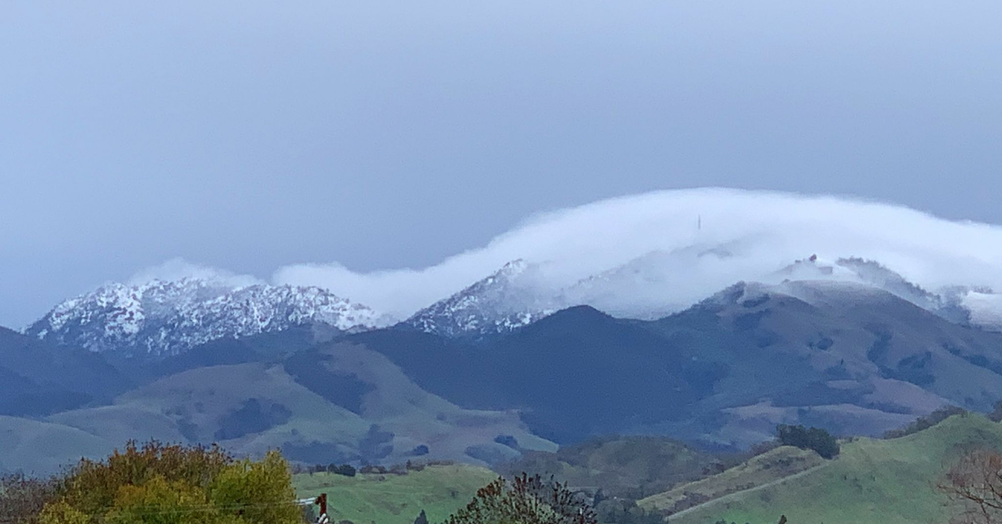 Find out where snow is accumulating on Bay Area mountaintops