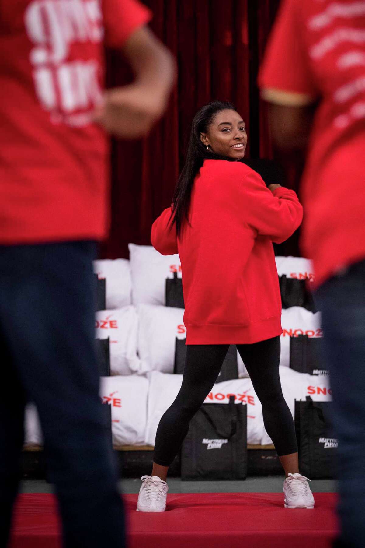 Olympic gold medalist Simone Biles surprises Houston elementary students