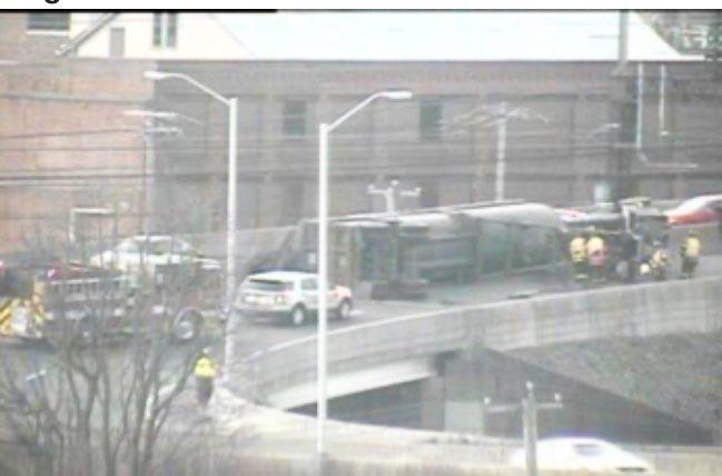 Exit on I-95 north in Bridgeport reopened after truck rollover