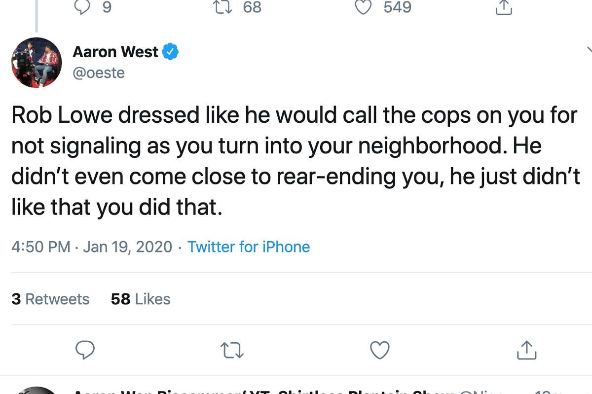 Twitter has a field day with Rob Lowe in a generic NFL logo hat at ...