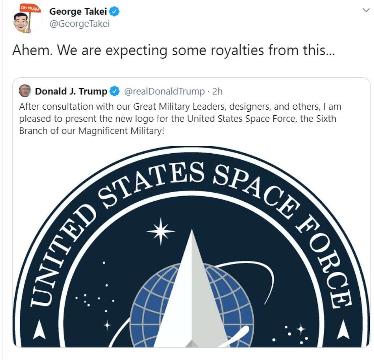 Trump announces space program logo and it looks just like 'Star Trek ...